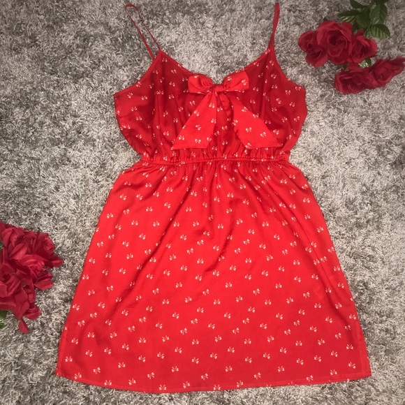 Dresses | Retro Red Bow Dress | Poshmark